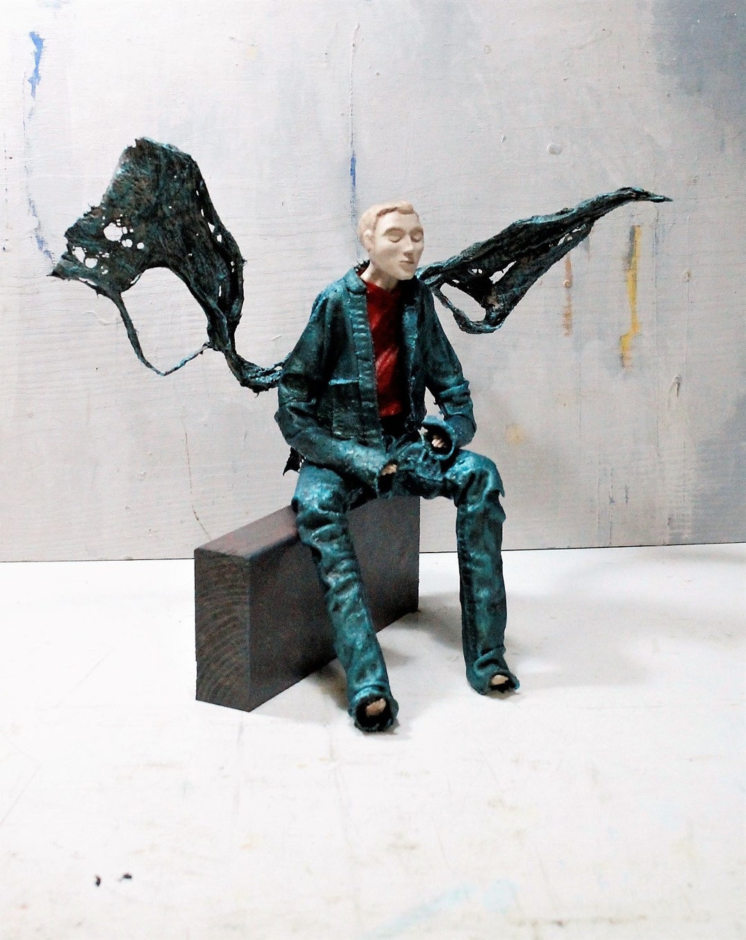 Male Angel Sculpture, Father's Day Gift, Contemporary Home Art - Etsy