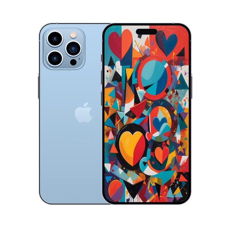 IPhone 16 Modern Art Abstract Shapes Wallpaper - Etsy