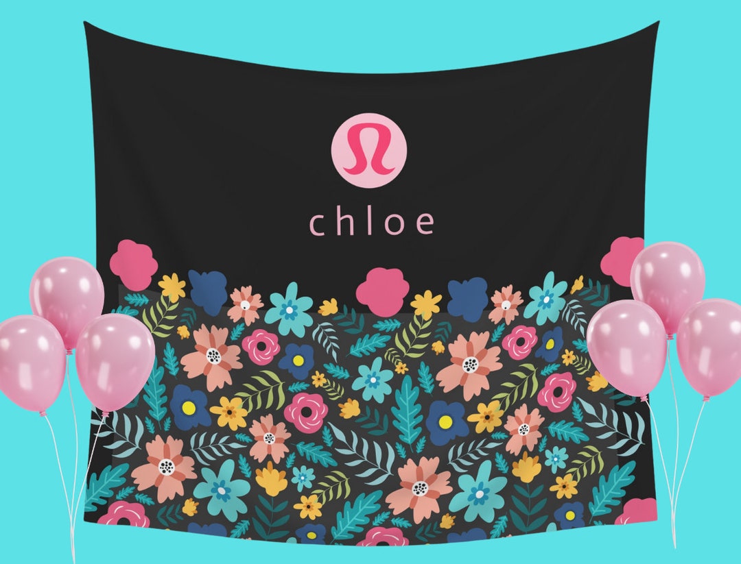 PERSONALIZED LULULEMON Inspired Floral Printed Wall Tapestry Bedroom ...