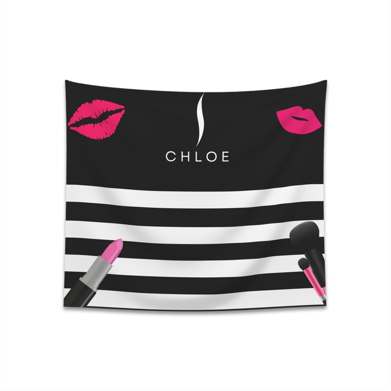PERSONALIZED Sephora Wall Tapestry Pink Wall Decor Custom Name Bedroom ...