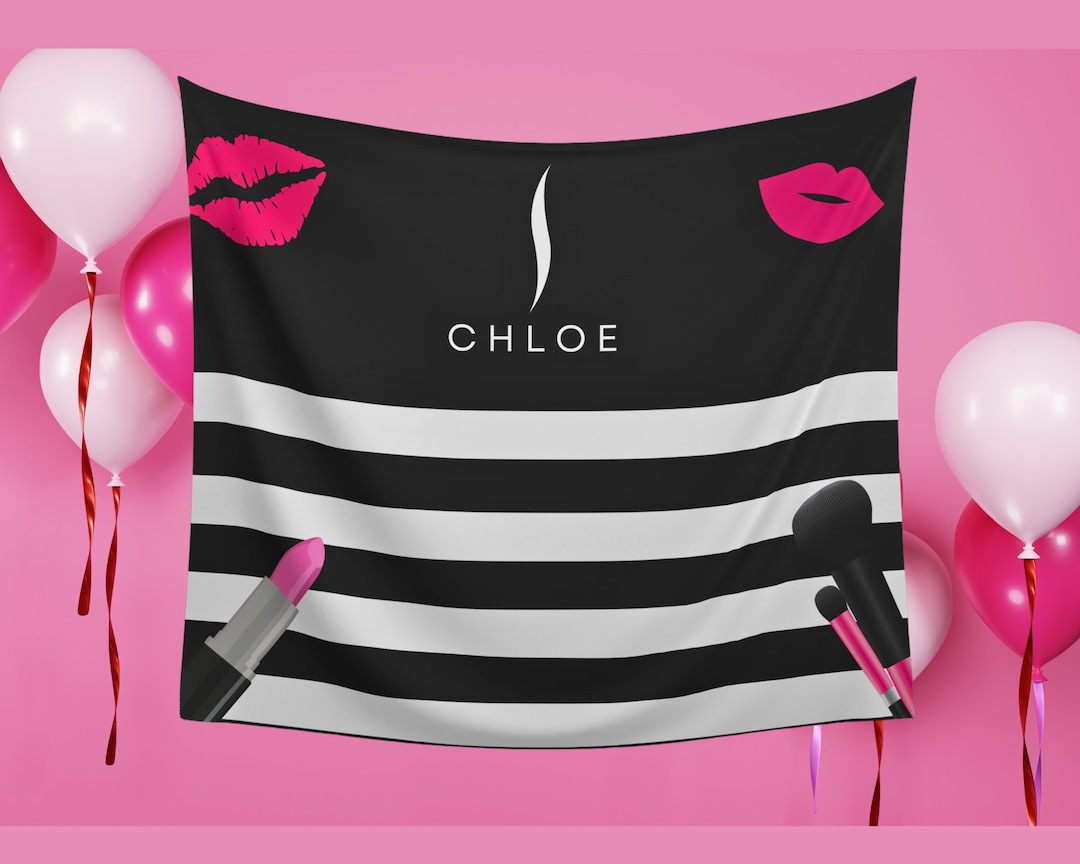 PERSONALIZED Sephora Wall Tapestry Pink Wall Decor Custom Name Bedroom ...