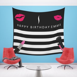 PERSONALIZED Sephora Wall Tapestry Pink Wall Decor Custom Name Bedroom ...