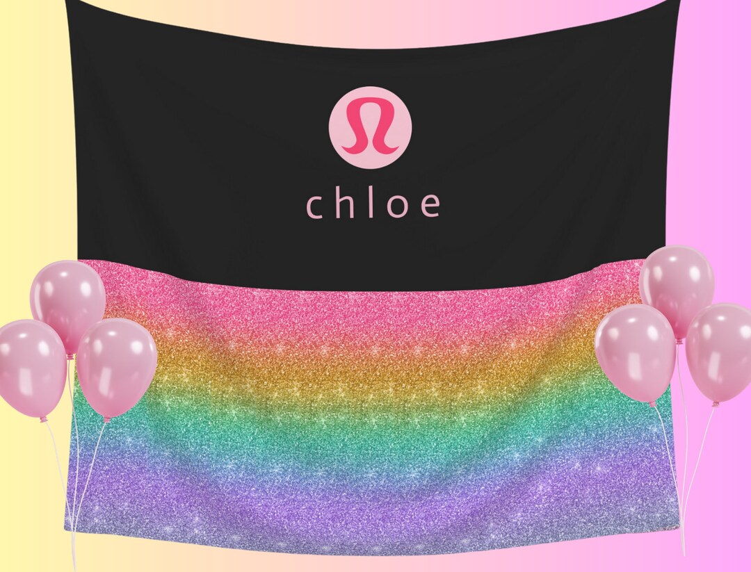 PERSONALIZED LULULEMON Inspired Rainbow Print Wall Tapestry Bedroom ...