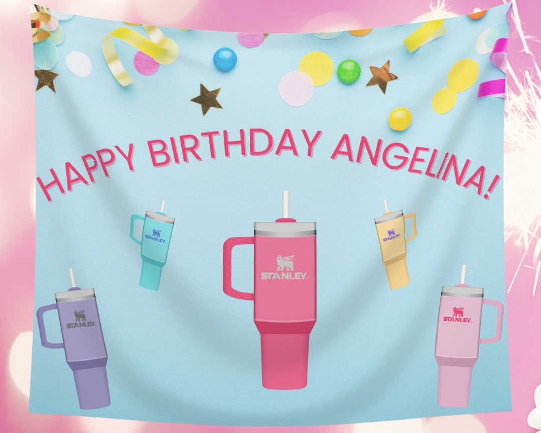 PERSONALIZED Stanley Cup Wall Tapestry Tween Bedroom Teen Birthday ...