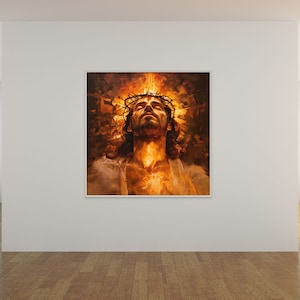 Divine Glow PRINTABLE Jesus Painting | Inspirational Christian Wall ...