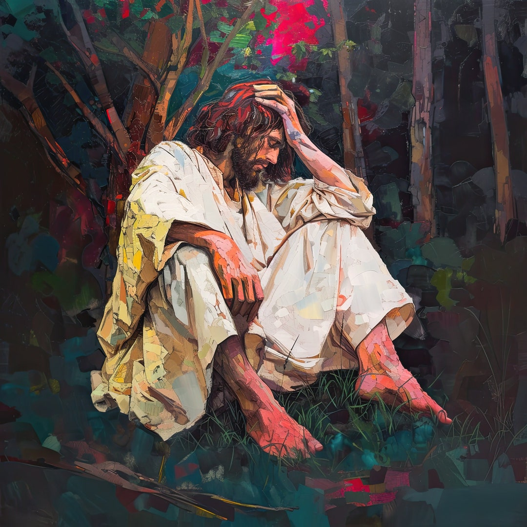 Gethsemane PRINTABLE Jesus Painting | Inspirational Christian Wall ...
