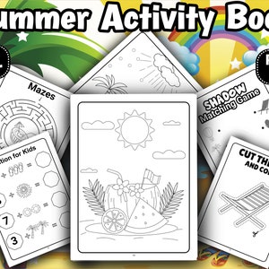 Hello Summer Acitivity Book - Summer - Coloring, Cutting, Pasting ...