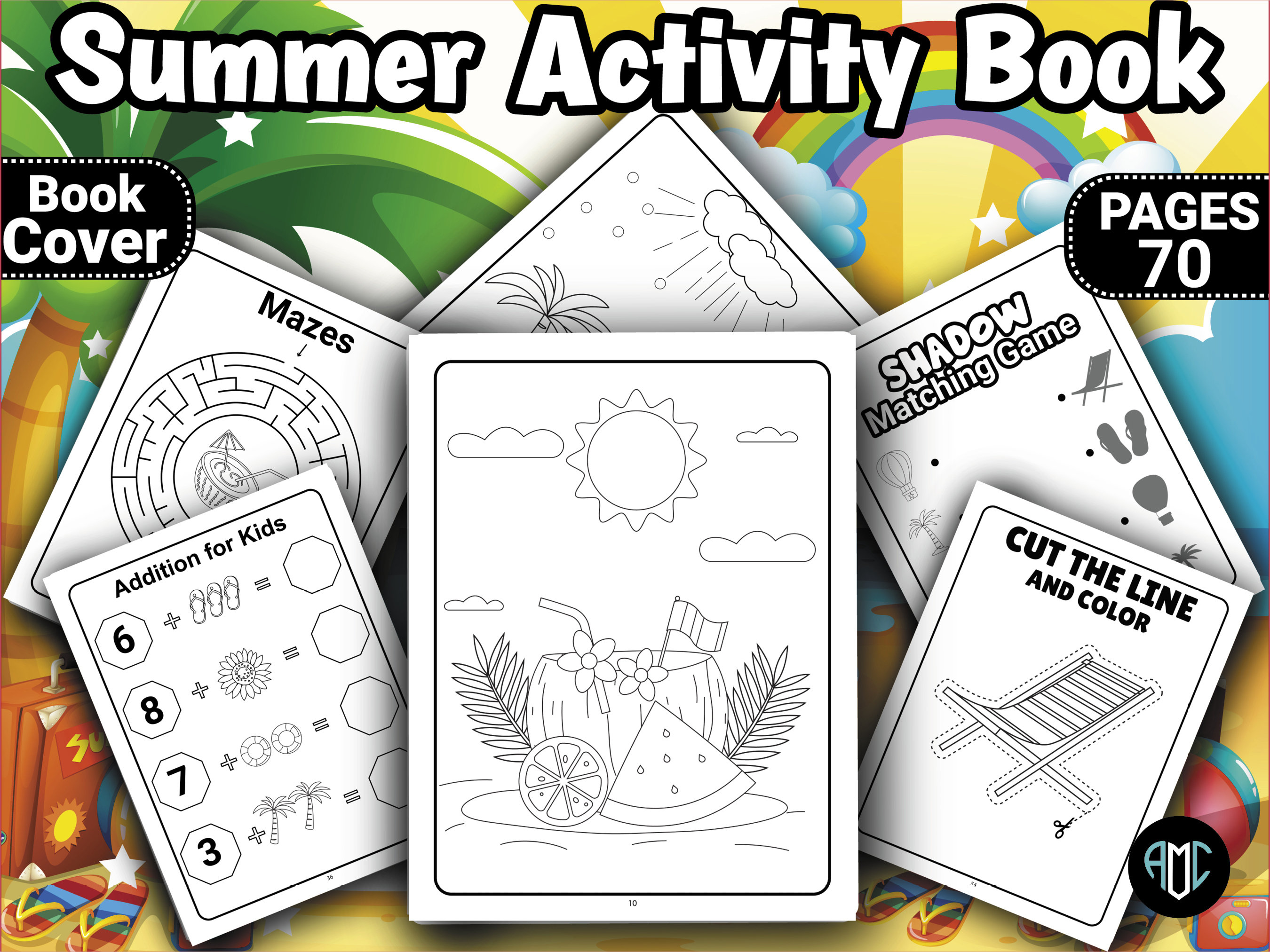 Hello Summer Acitivity Book - Summer - Coloring, Cutting, Pasting ...