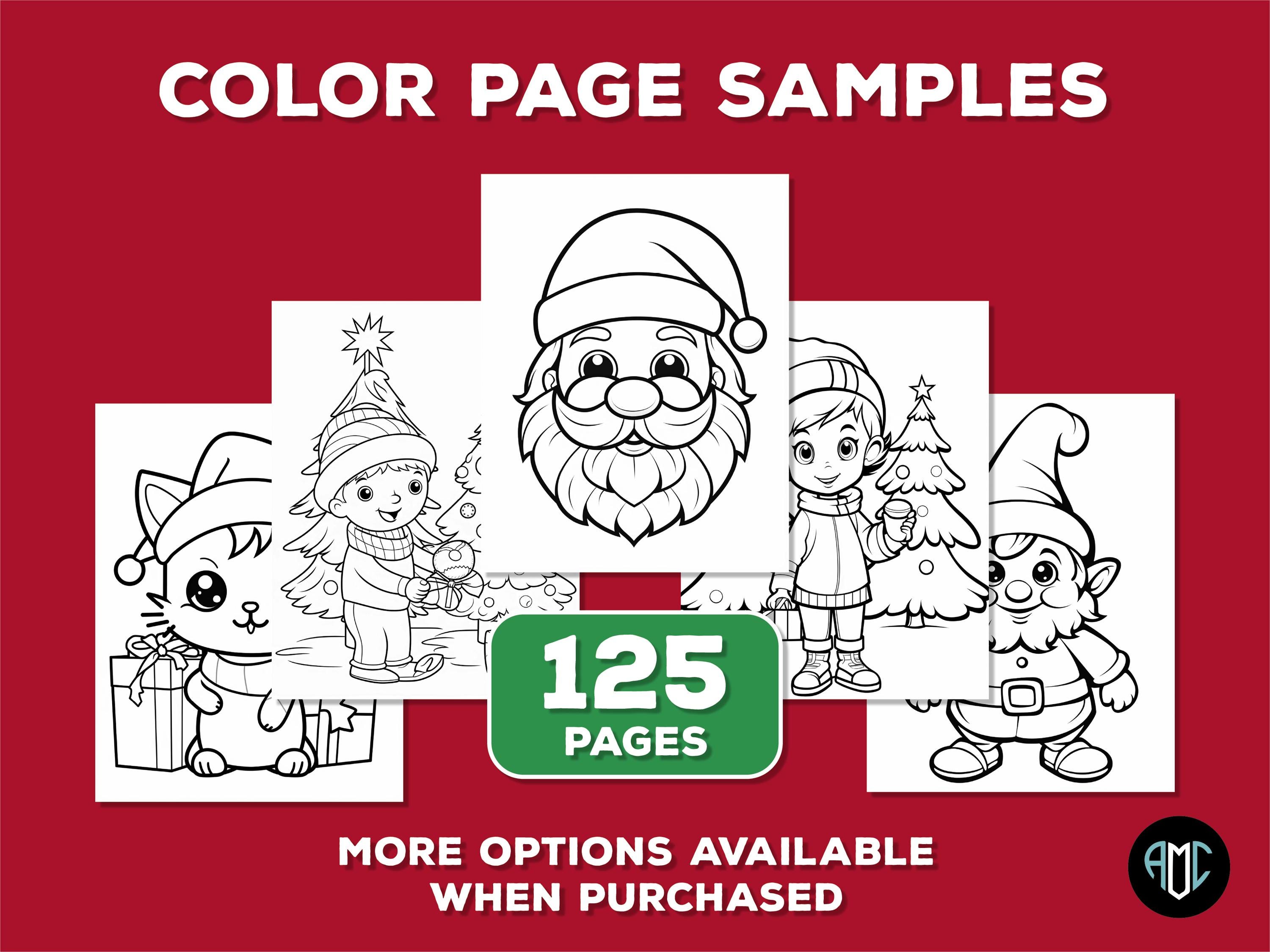 Cute Christmas Coloring Pages for Kids, Christmas Printable, Kids Color ...