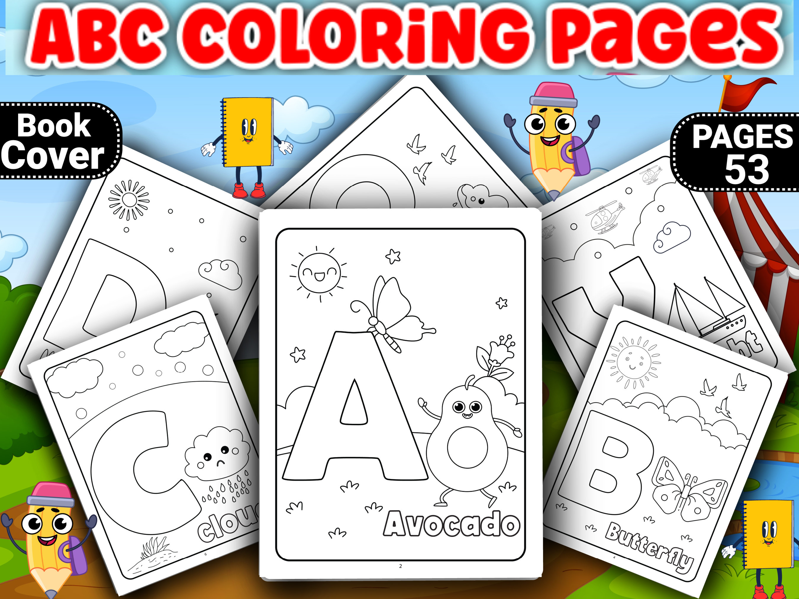 Coloring Pages, ABC Coloring Pages, Preschool Kindergarten Kids ...