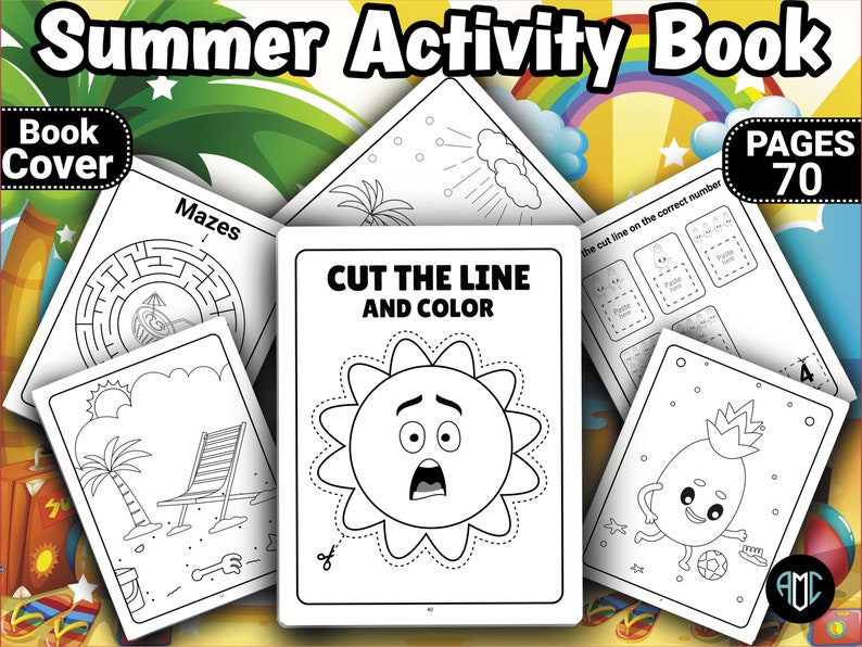 Hello Summer Acitivity Book - Summer - Coloring, Cutting, Pasting ...
