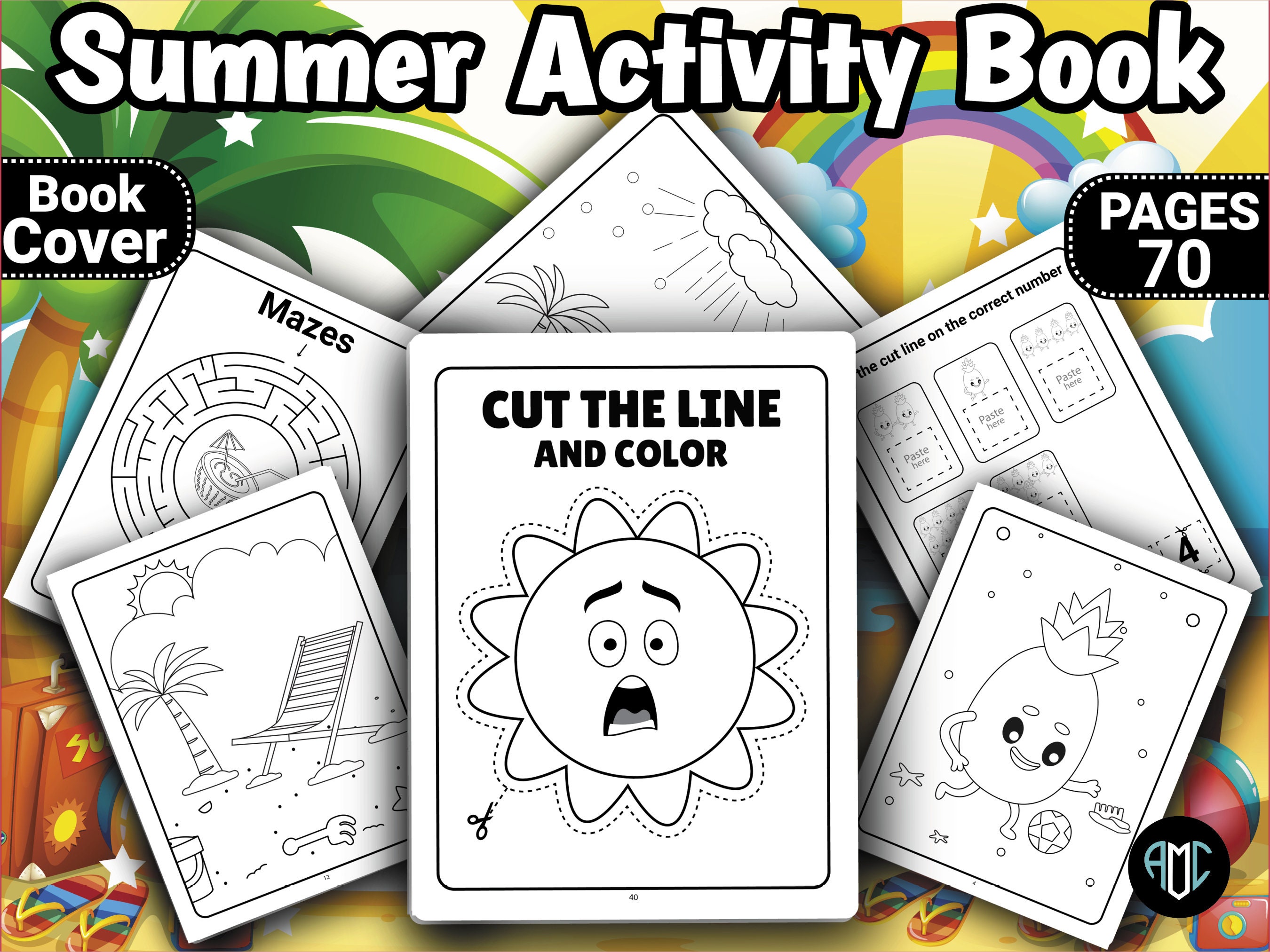 Hello Summer Acitivity Book - Summer - Coloring, Cutting, Pasting ...