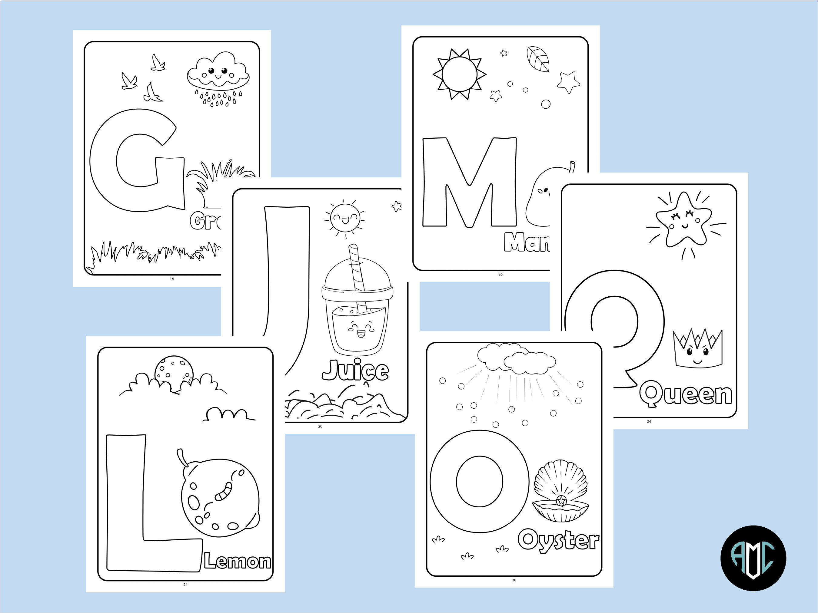 Coloring Pages, ABC Coloring Pages, Preschool Kindergarten Kids ...