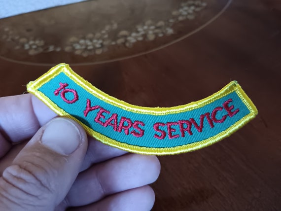 Vintage 10 Years Service Patch - Gem
