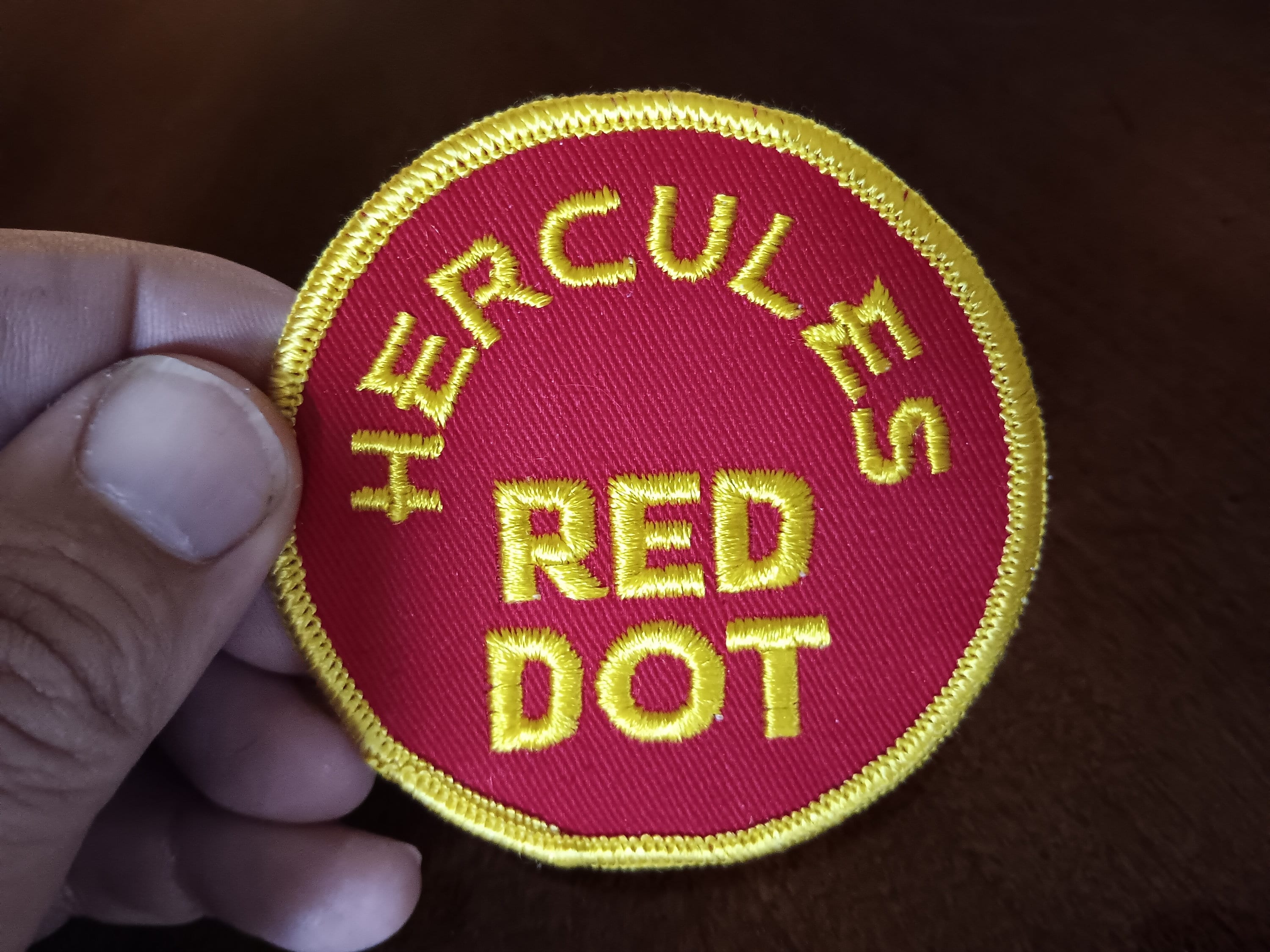 Vintage Hercules Red Dot Patch - Etsy