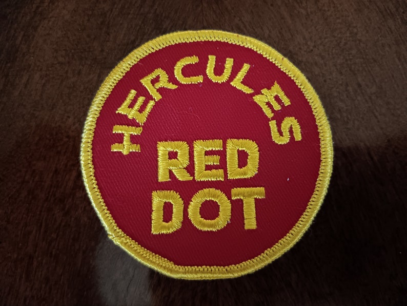 Vintage Hercules Red Dot Patch - Etsy