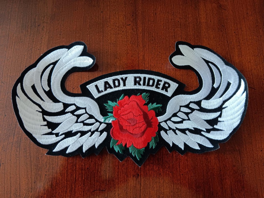 Vintage Large Lady Rider Patch - Etsy