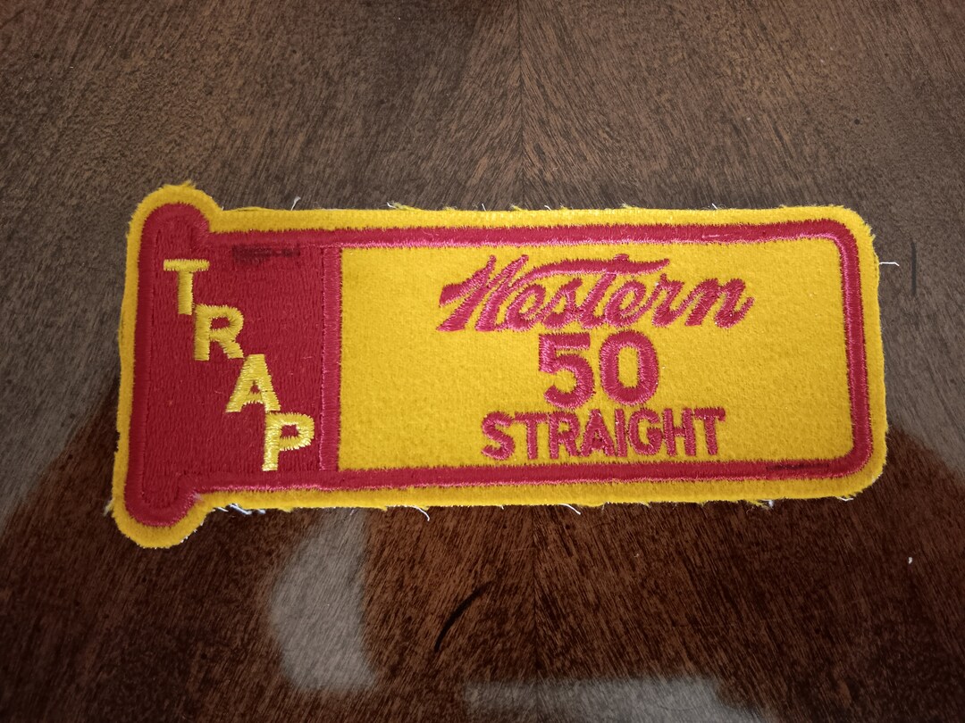 Vintage Western 50 Straight Trap Patch - Etsy