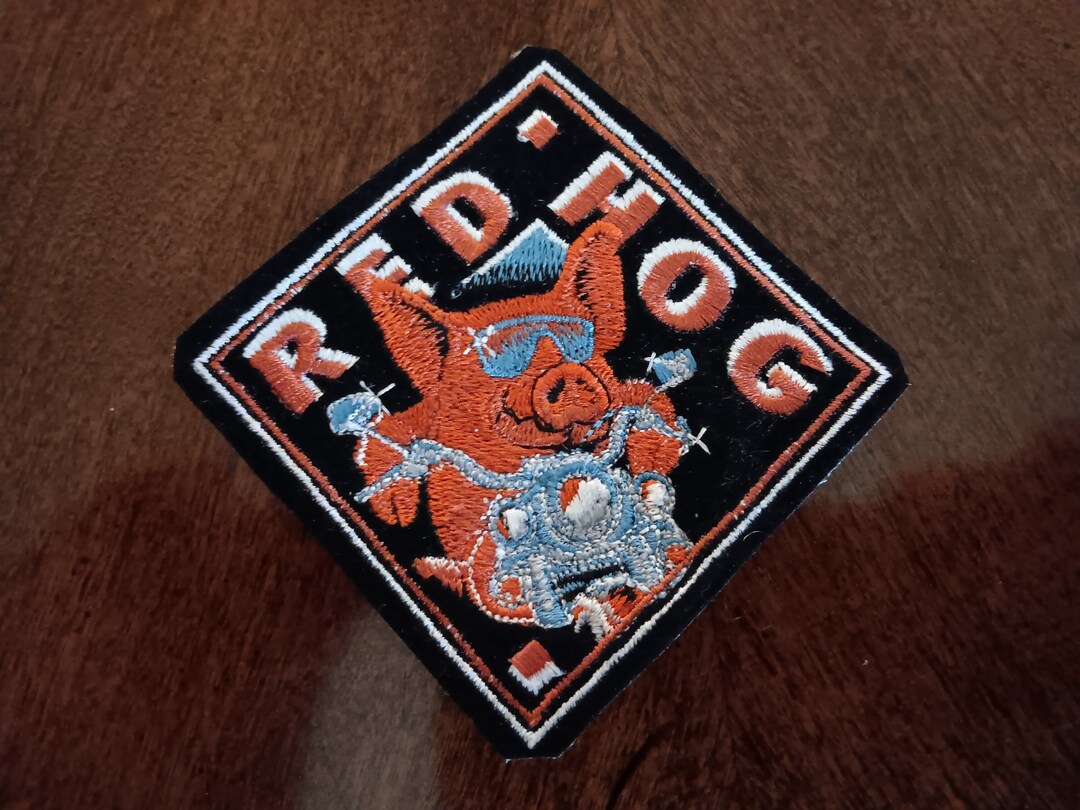 Vintage Red Hog Motorcycle Patch - Etsy