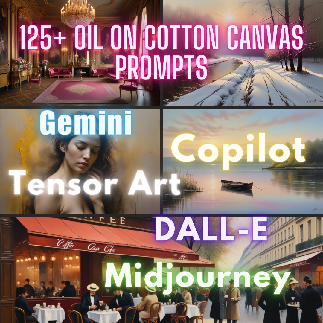 125 Captivating AI Image Generation Prompts: Oil on Cotton Canvas ...