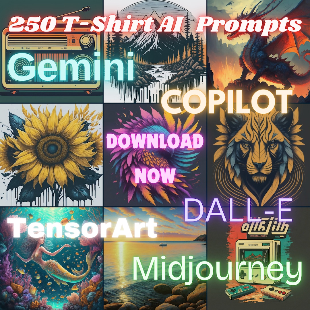 250 Customizable AI T-shirt Prompts (full Reuse) for Stunning ...