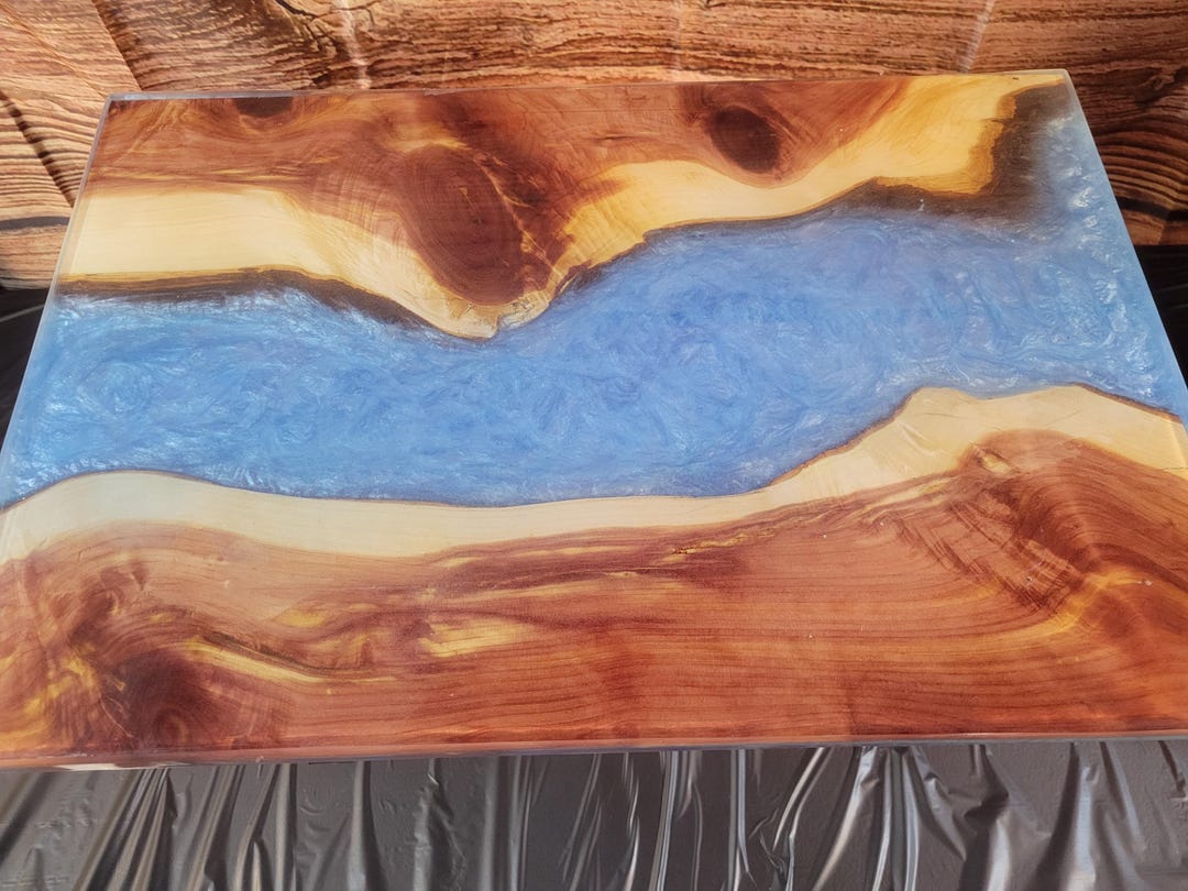 Handcrafted Red Cedar Epoxy River Table With Steel Legs - Etsy
