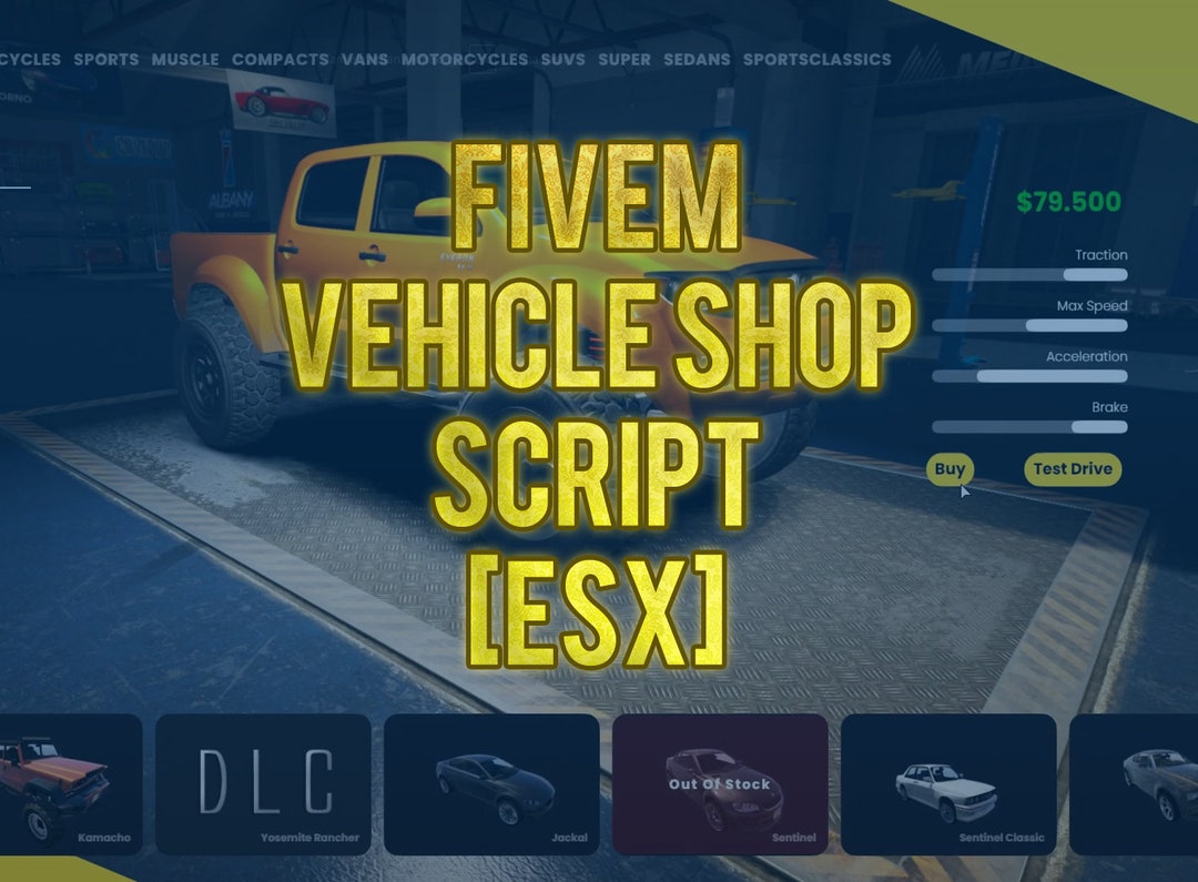 Fivem Vehicle Shop Script | ESX | Optimized | Stock System | - Etsy