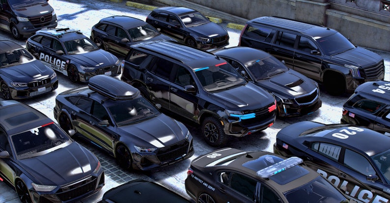 Fivem 30 Vanilla Police Car Pack Lore Friendly Unbranded Fivem Ready ...