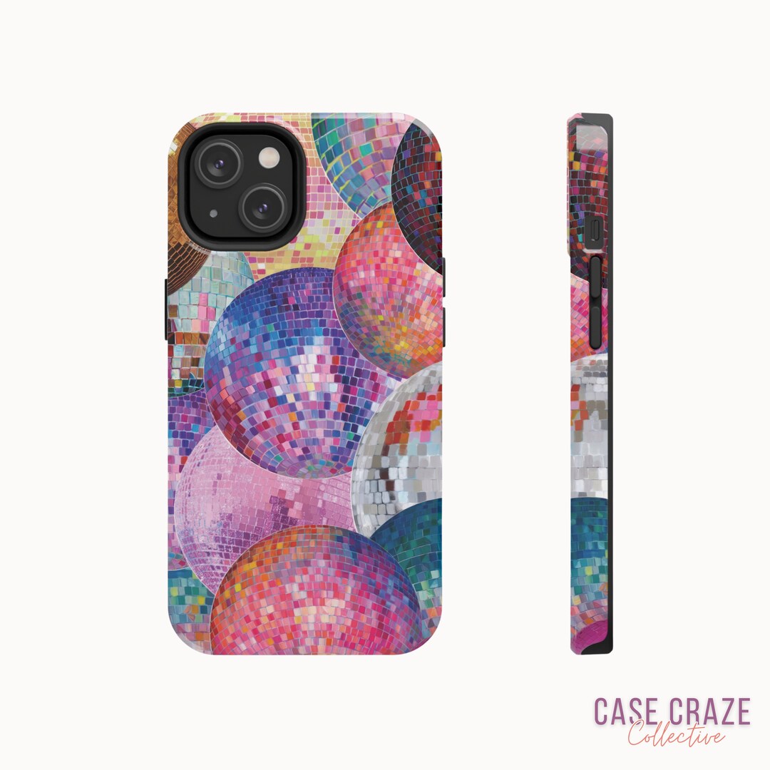 Disco Ball Collage Phone Case, Retro Funky Disco Phone Scrapbook Case ...