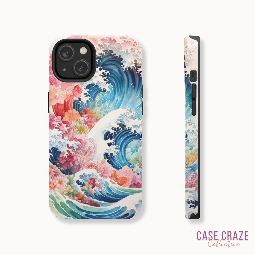 The Great Wave off Kanagawa Minimalist Phone Case, Traditional Japanese ...