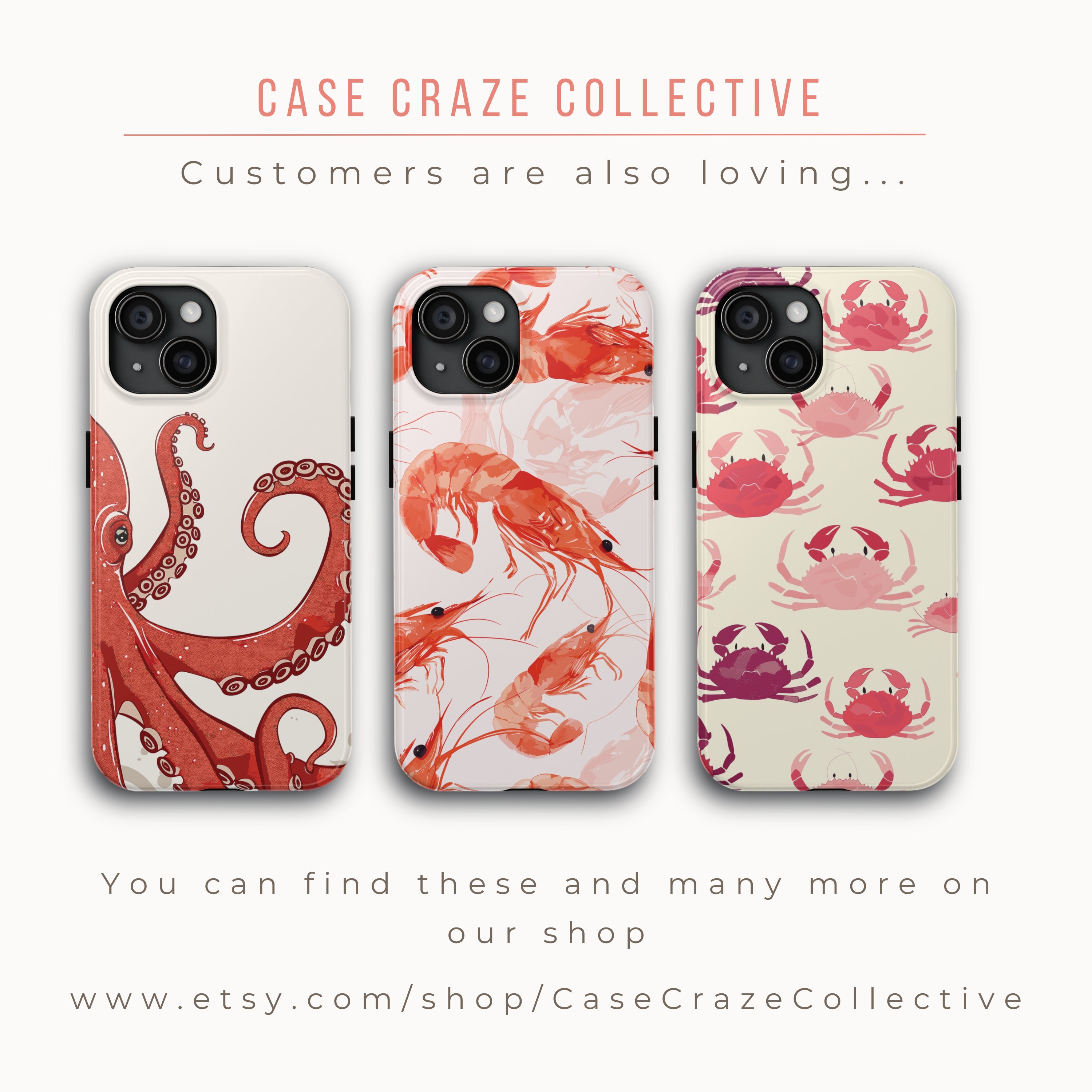 Red Coral Phone Case Ocean-inspired Cute Summer Cover for iPhone 15, 14 ...