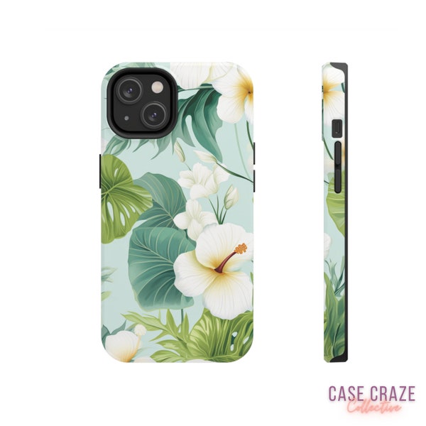 White Hibiscus Phone Case - Etsy