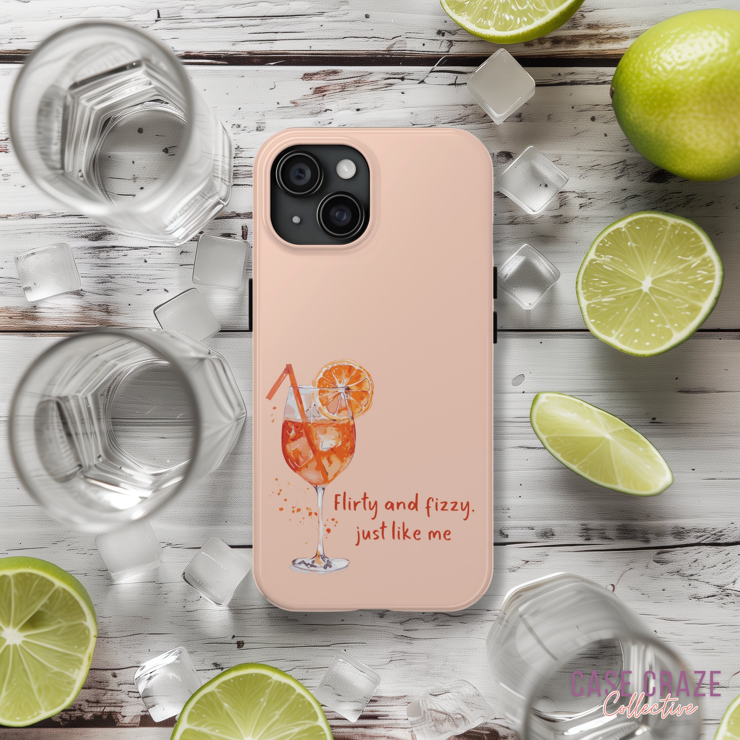 Aperol Spritz Cocktail Phone Case, Italian Summer Drink Collage Case ...