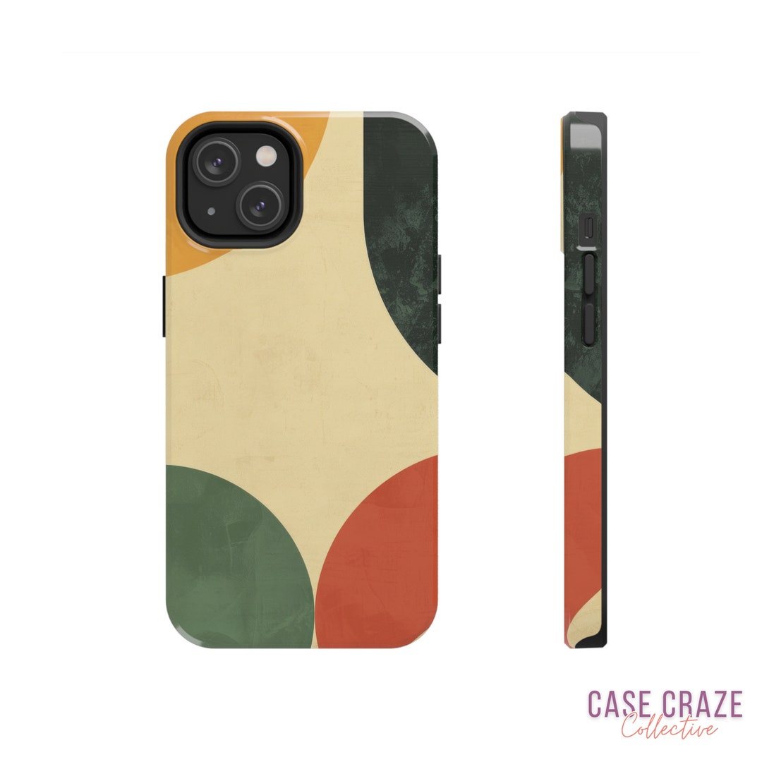 Mid-century Modern Art Phone Case - Abstract Geometric Design Cover for ...