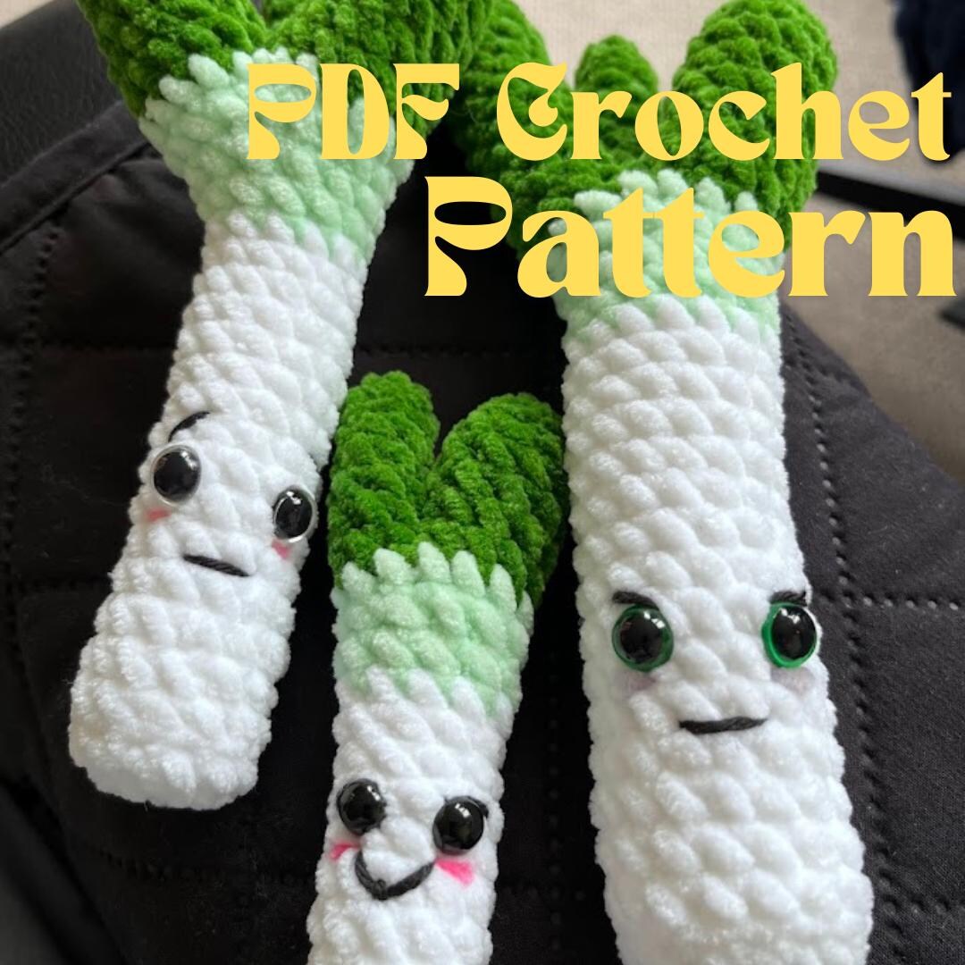 Veggie Leeks PDF Crochet Pattern Boki Family Pattern Includes Mom, Dad ...