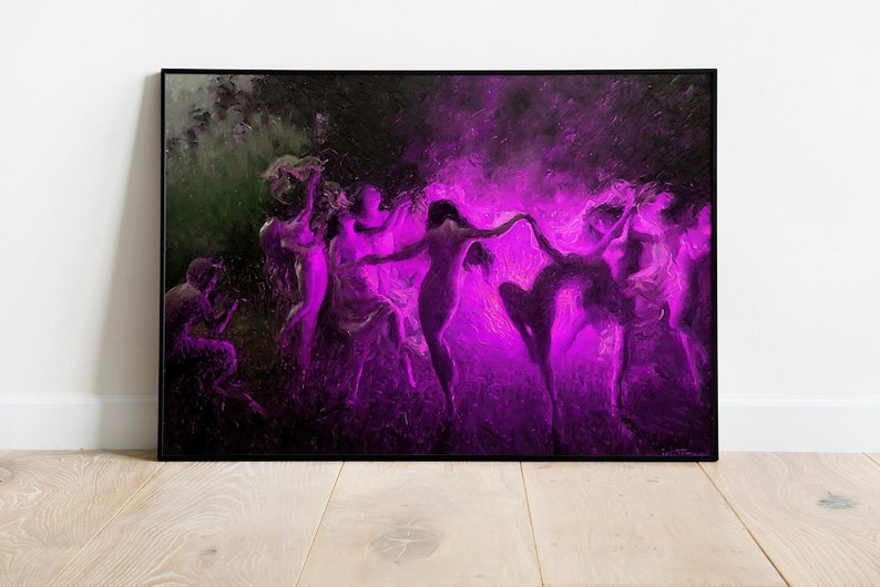 Fire Dance by Joseph Tomanek, Witchy Art Instant Download, Mystical ...