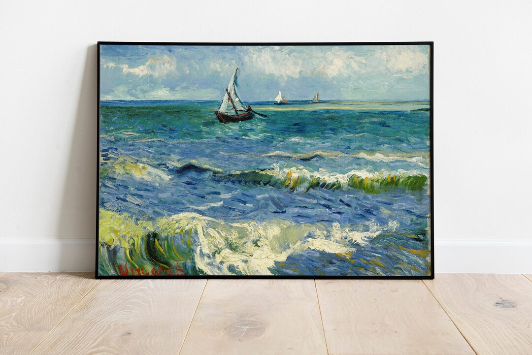Seascape Near Saintes-maries-sur-la-mer by Vincent Van Gogh, Coastal ...
