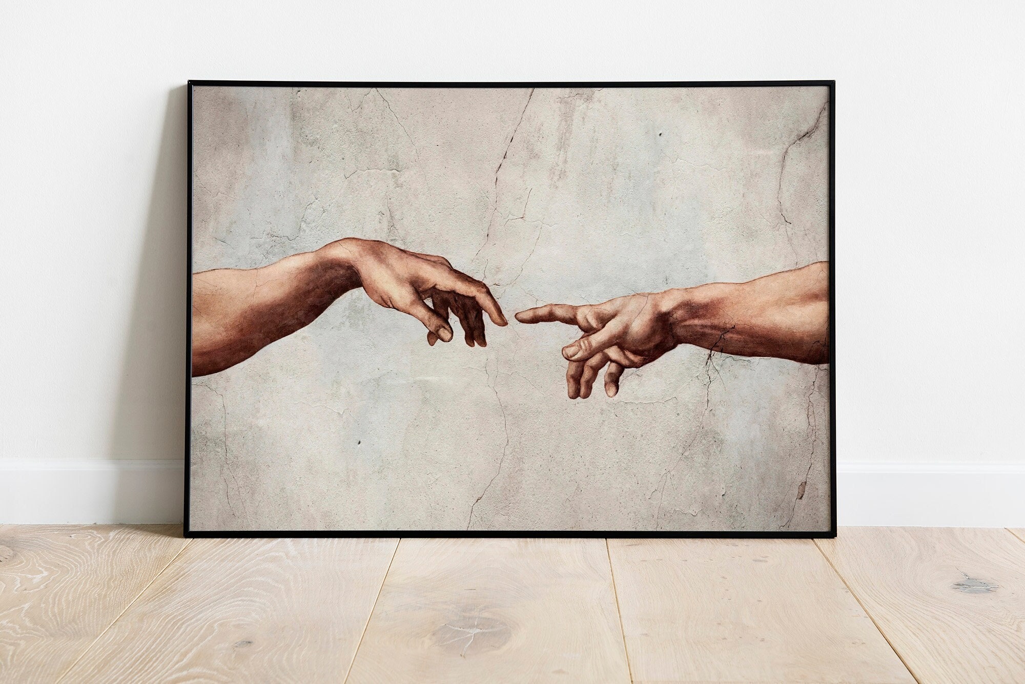 The Creation of Adam, Michelangelo's Masterpiece Digital Art, Digital ...