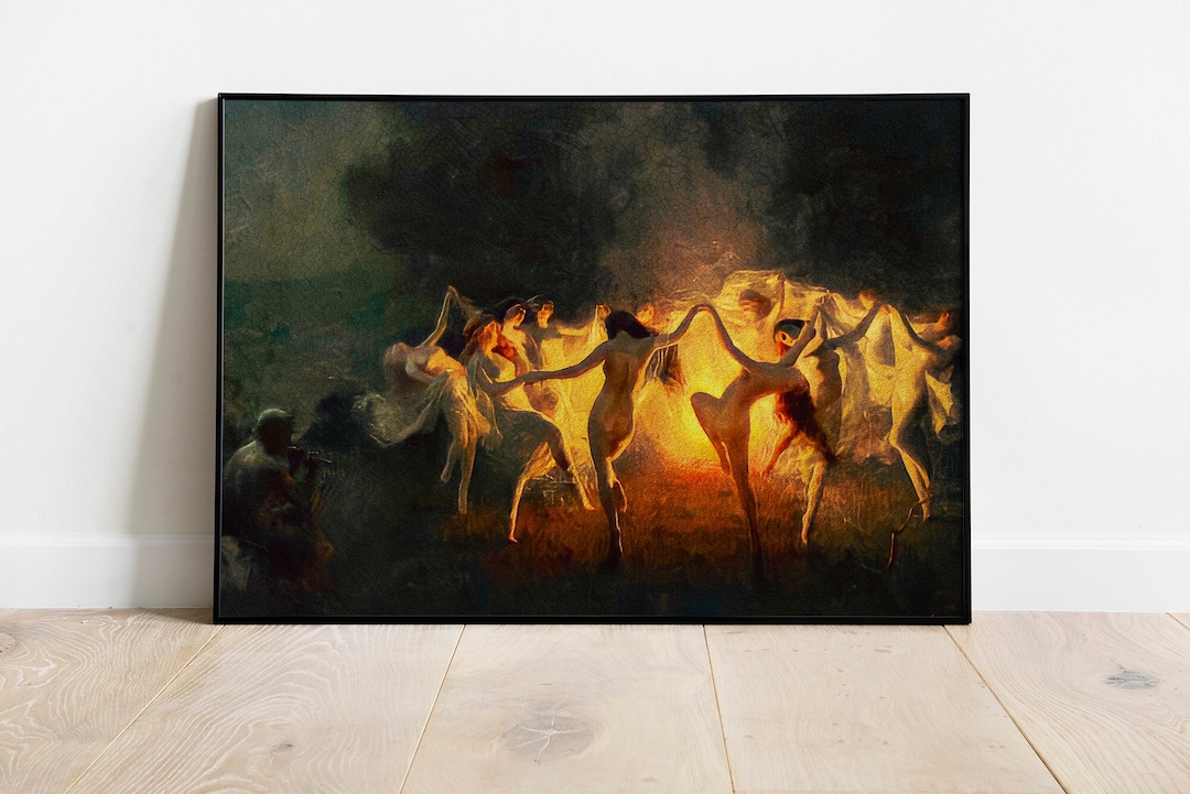 Nymphs Dancing to Pans Flute by Joseph Tomanek, Witches Magic Digital ...