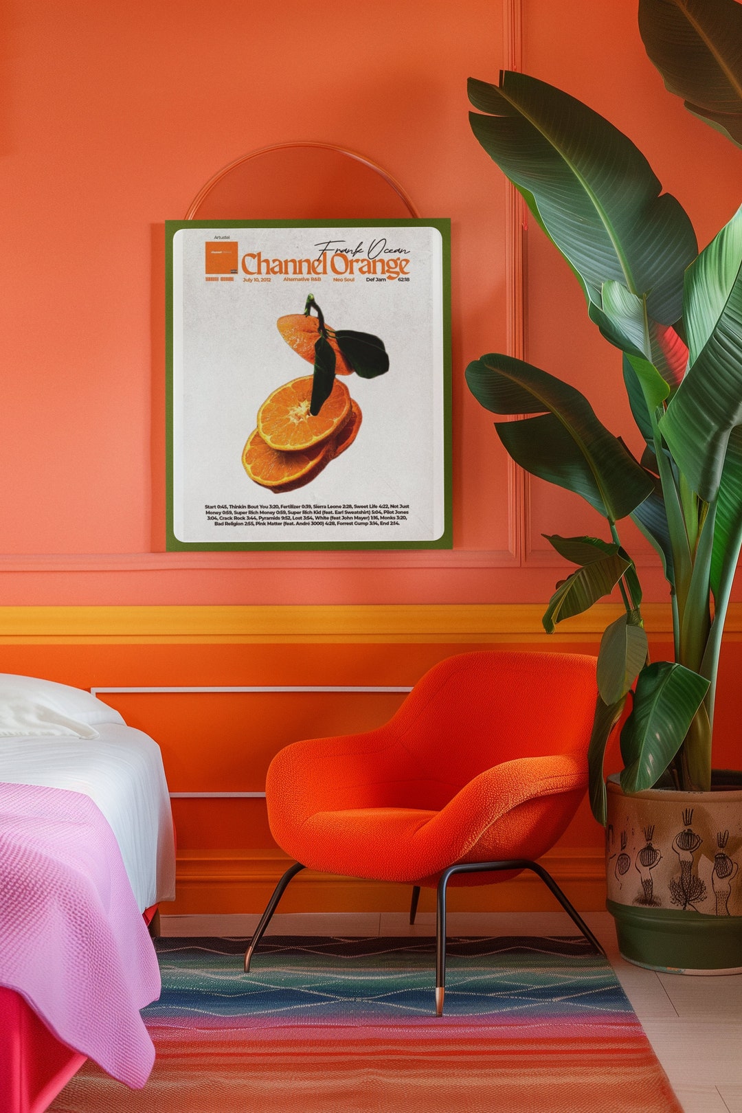 Frank Ocean Channel Orange Wall Art, Channel Orange Album Poster, Frank ...