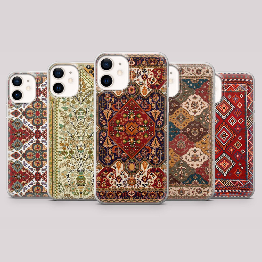 Oriental Rug Phone Case Persian Cover for iPhone 15, 14, 13, 12 ...