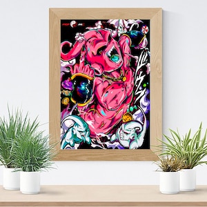 Famous DBZ No Frame Included: Kid Buu, Candy Buu - Etsy