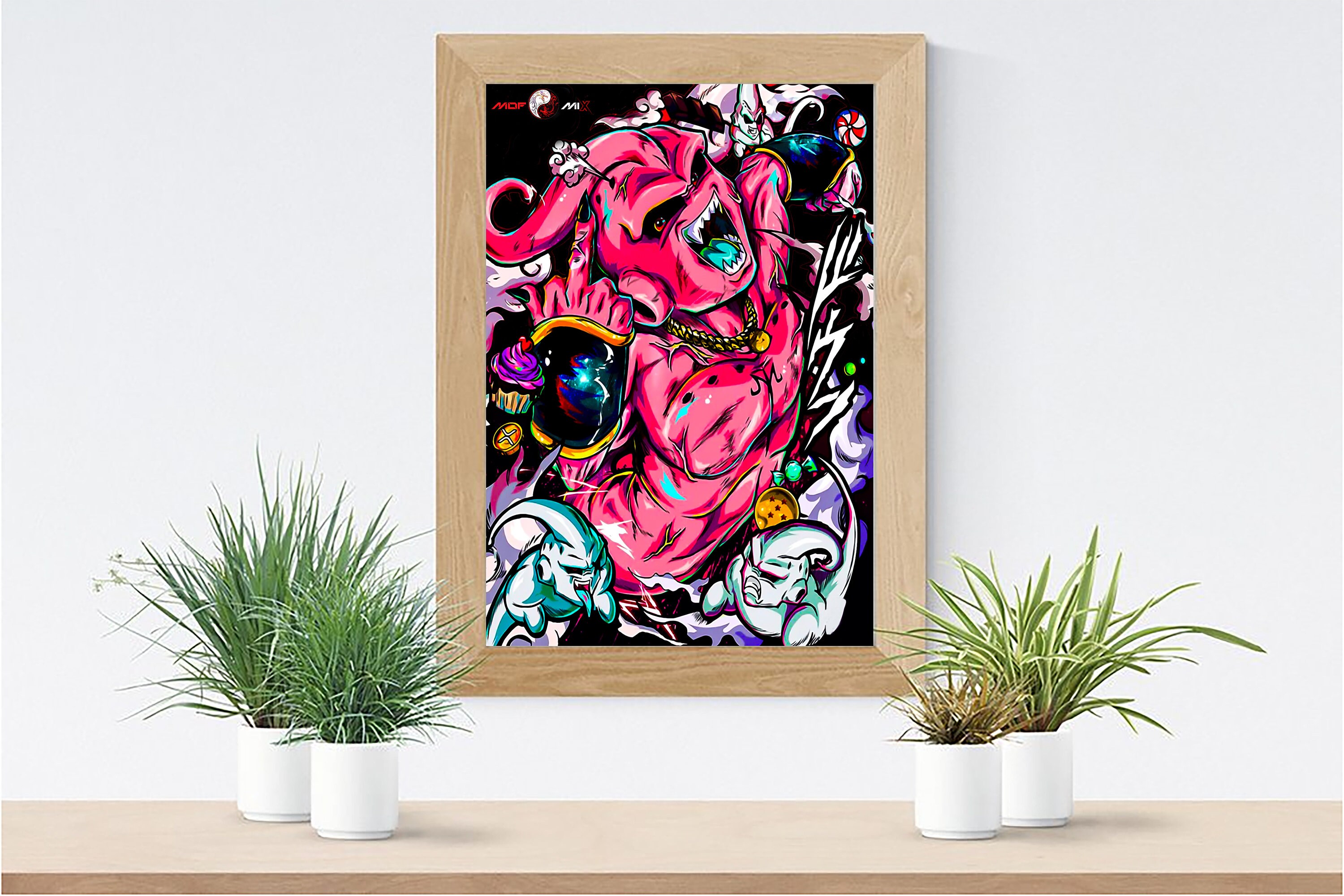 Famous DBZ No Frame Included: Kid Buu, Candy Buu - Etsy