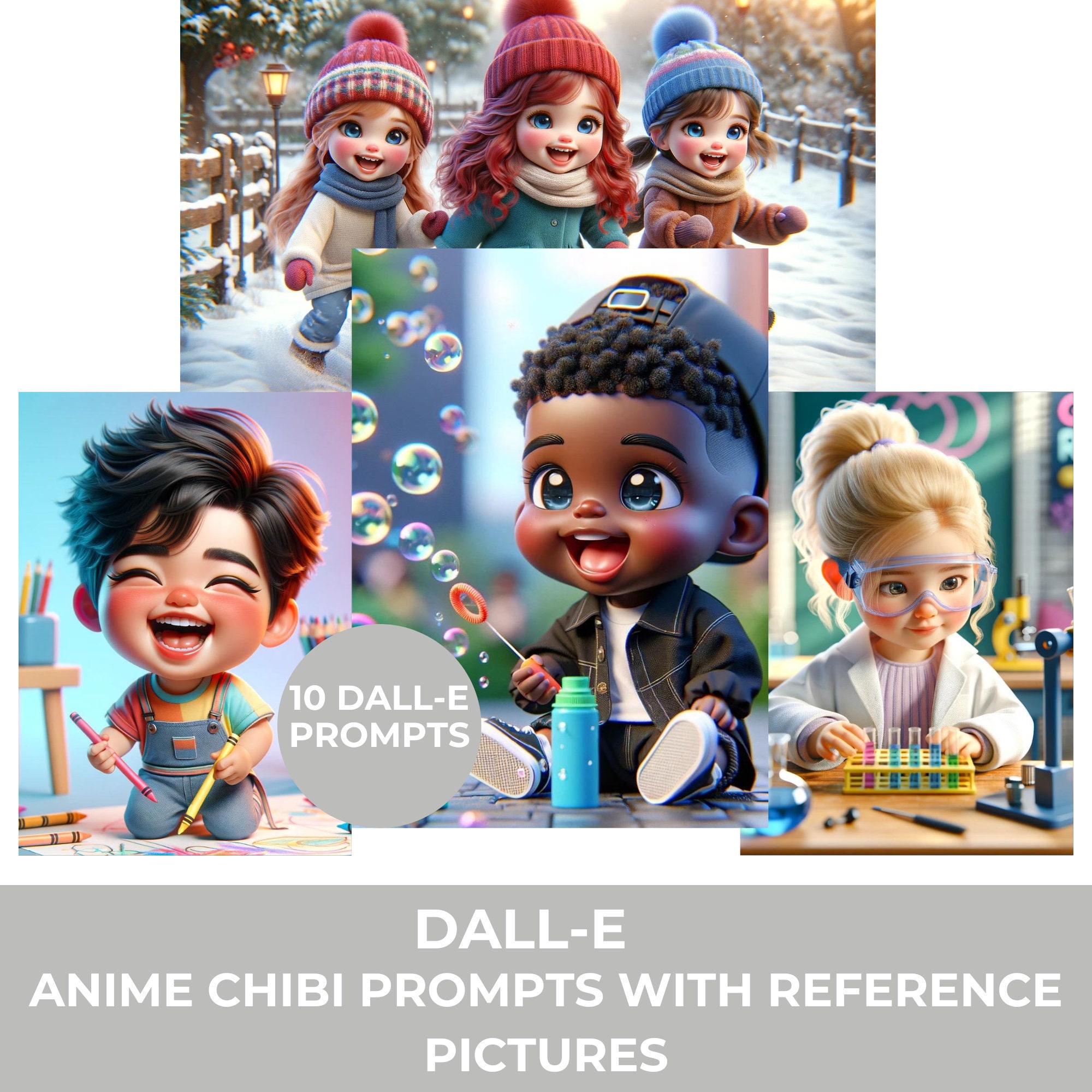 Anime Chibi Prompts for Dall-e Chat GPT Animated Prompts Digital ...