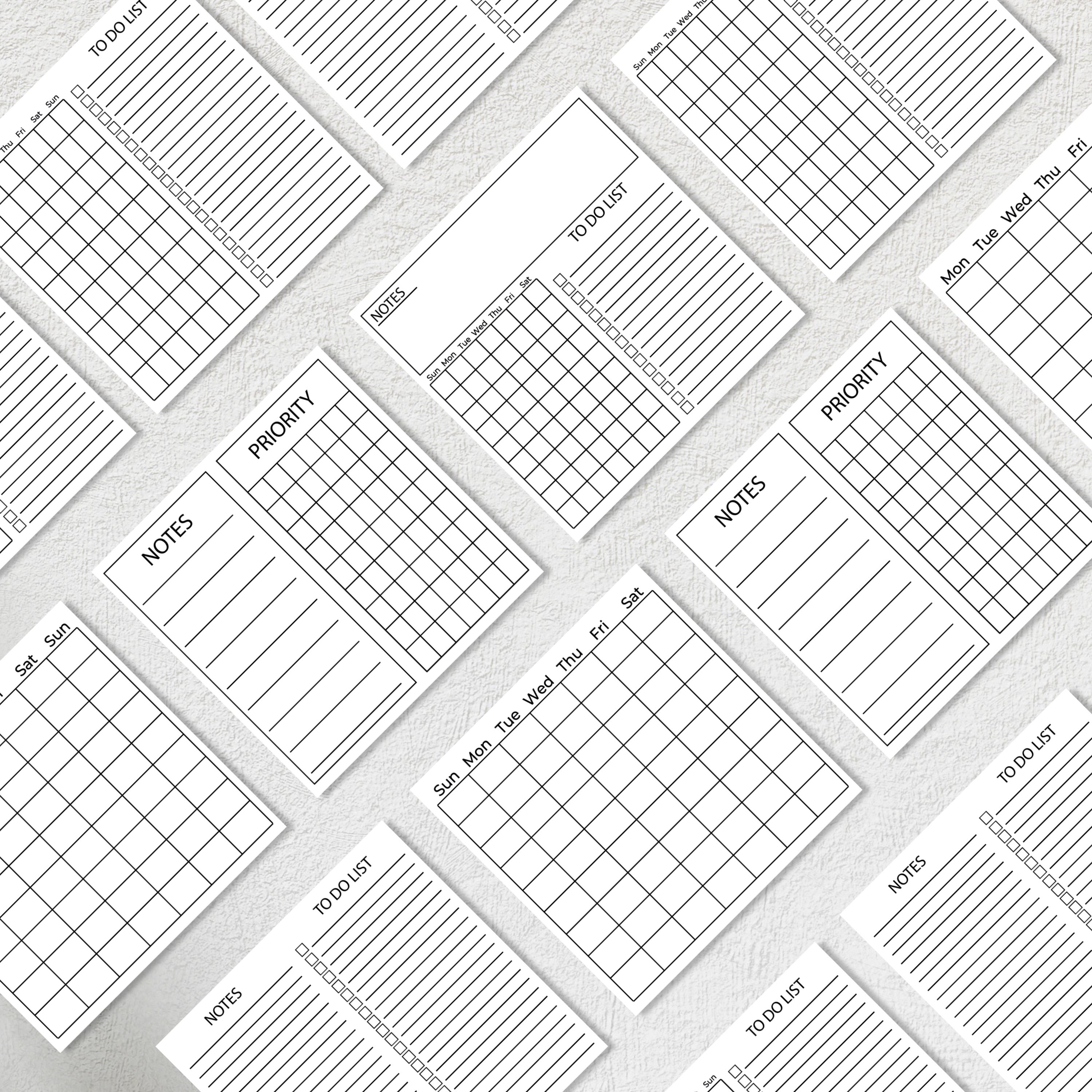 2025 Mini Daily Planner Set 5, to Do List,weekly Planner, Pocket ...