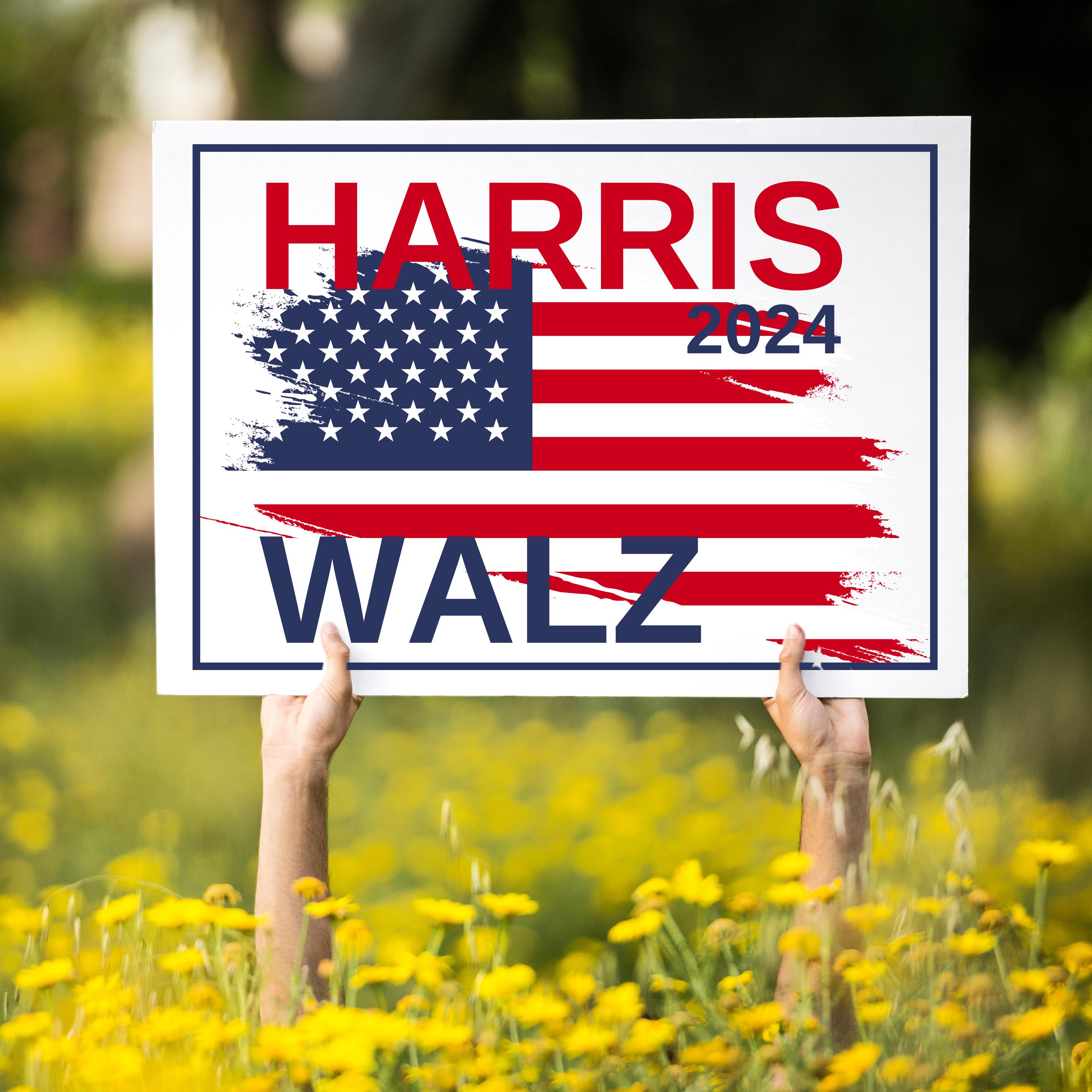 Harris Walz Yard Sign Kamala Harris Yard Sign, President Election Yard ...
