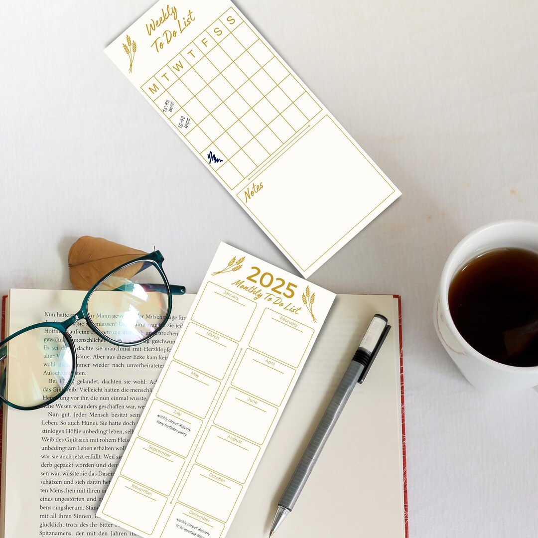 2025 Calendar Bookmarks Bundle: Stay Organized and Inspired Templates ...