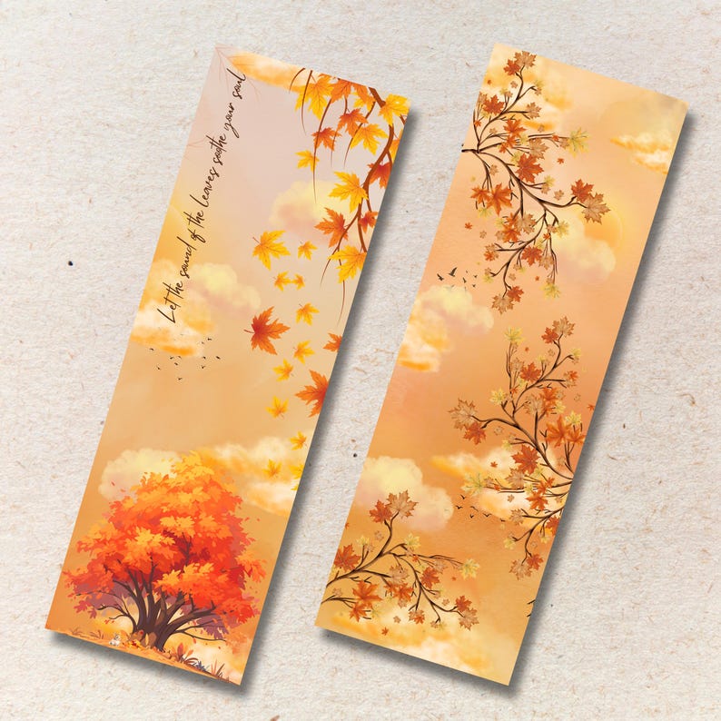Autumn Reading Bookmark Designs Motivational Bookmark Quotes Print ...