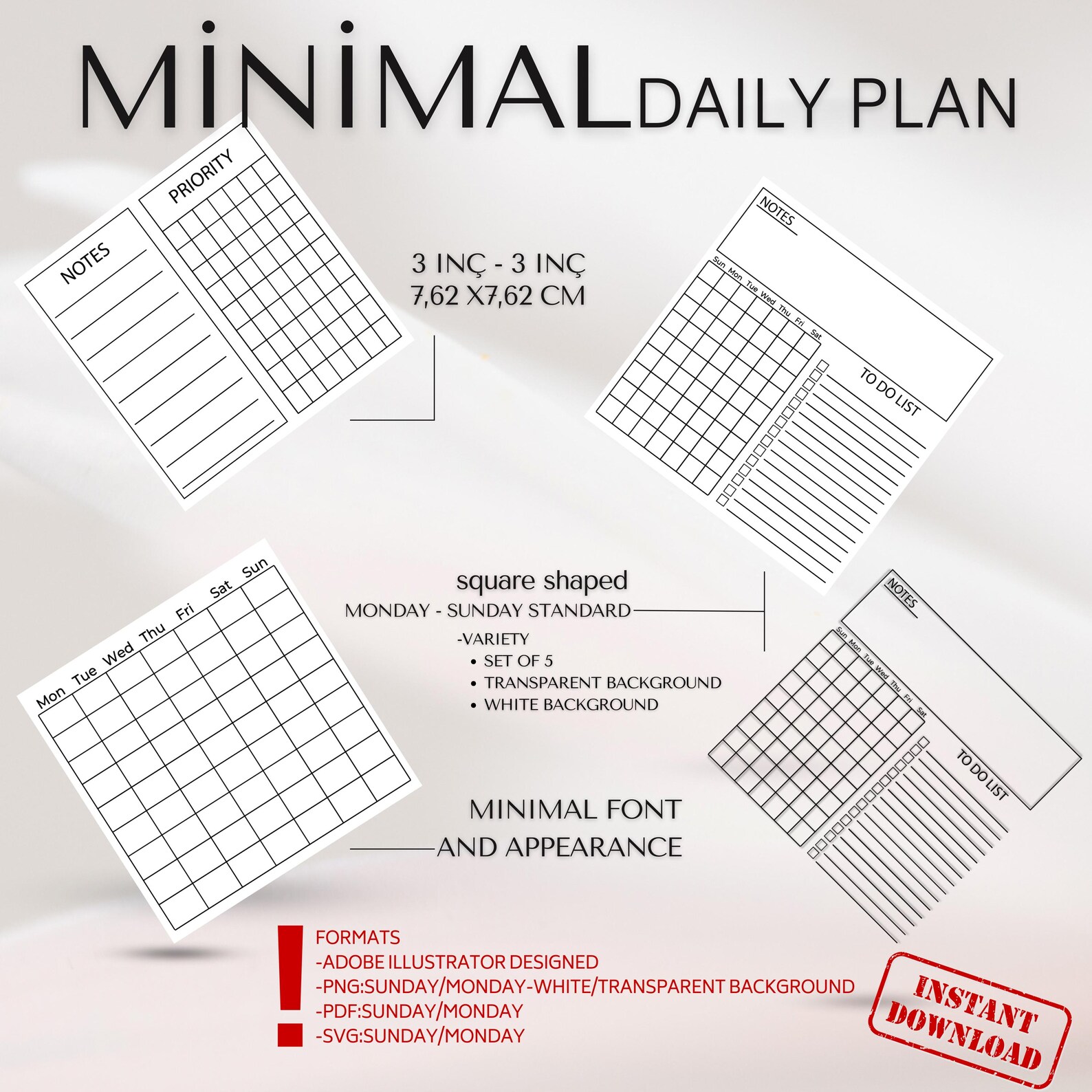 2025 Mini Daily Planner Set 5, to Do List,weekly Planner, Pocket ...