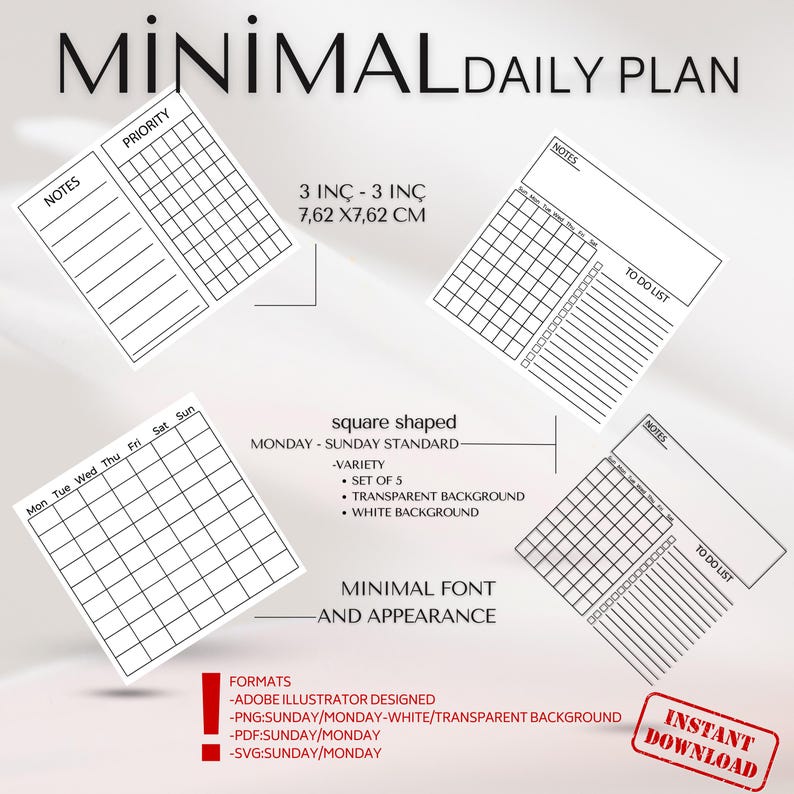 2025 Mini Daily Planner Set 5, to Do List,weekly Planner, Pocket ...